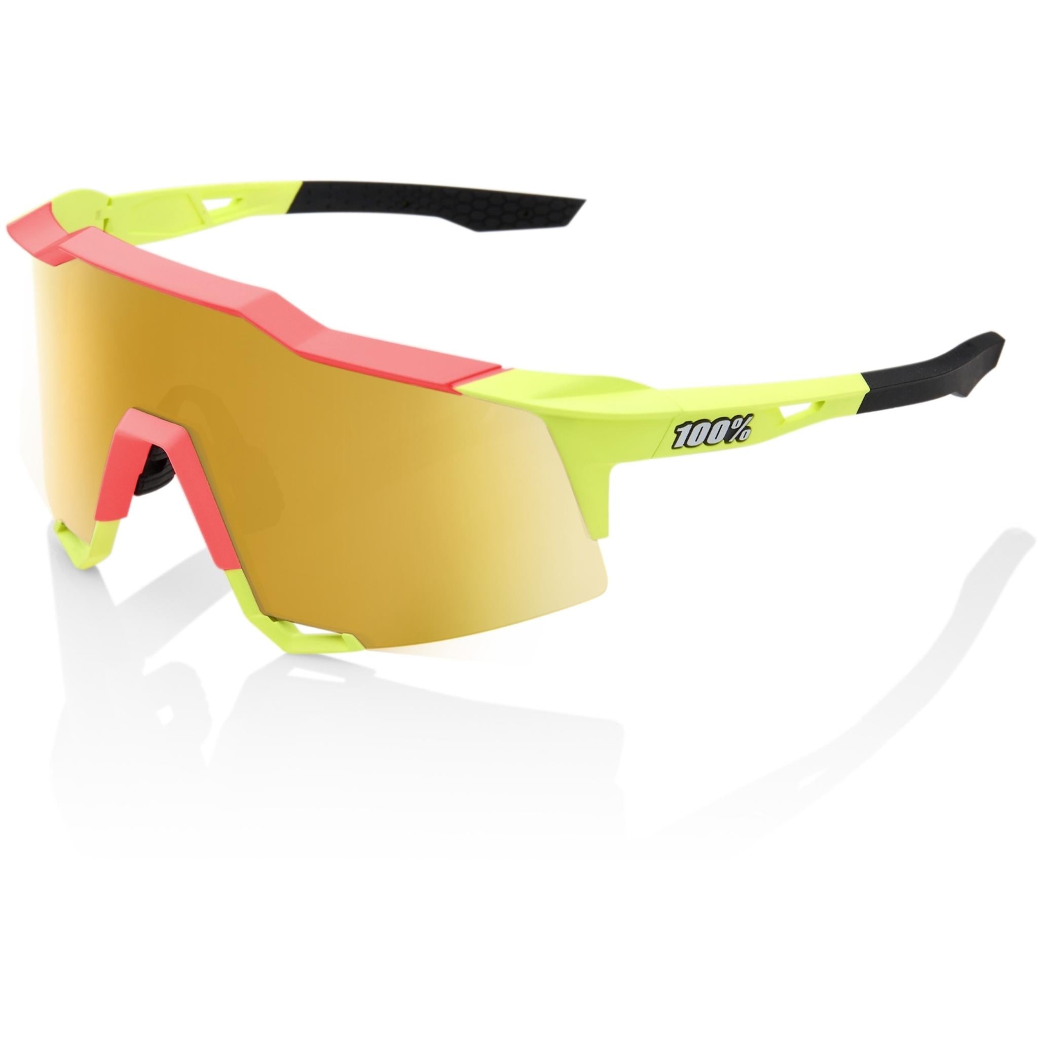 100% Speedcraft Sunglasses Washed Yellow - Gold Lens – 99 Bikes