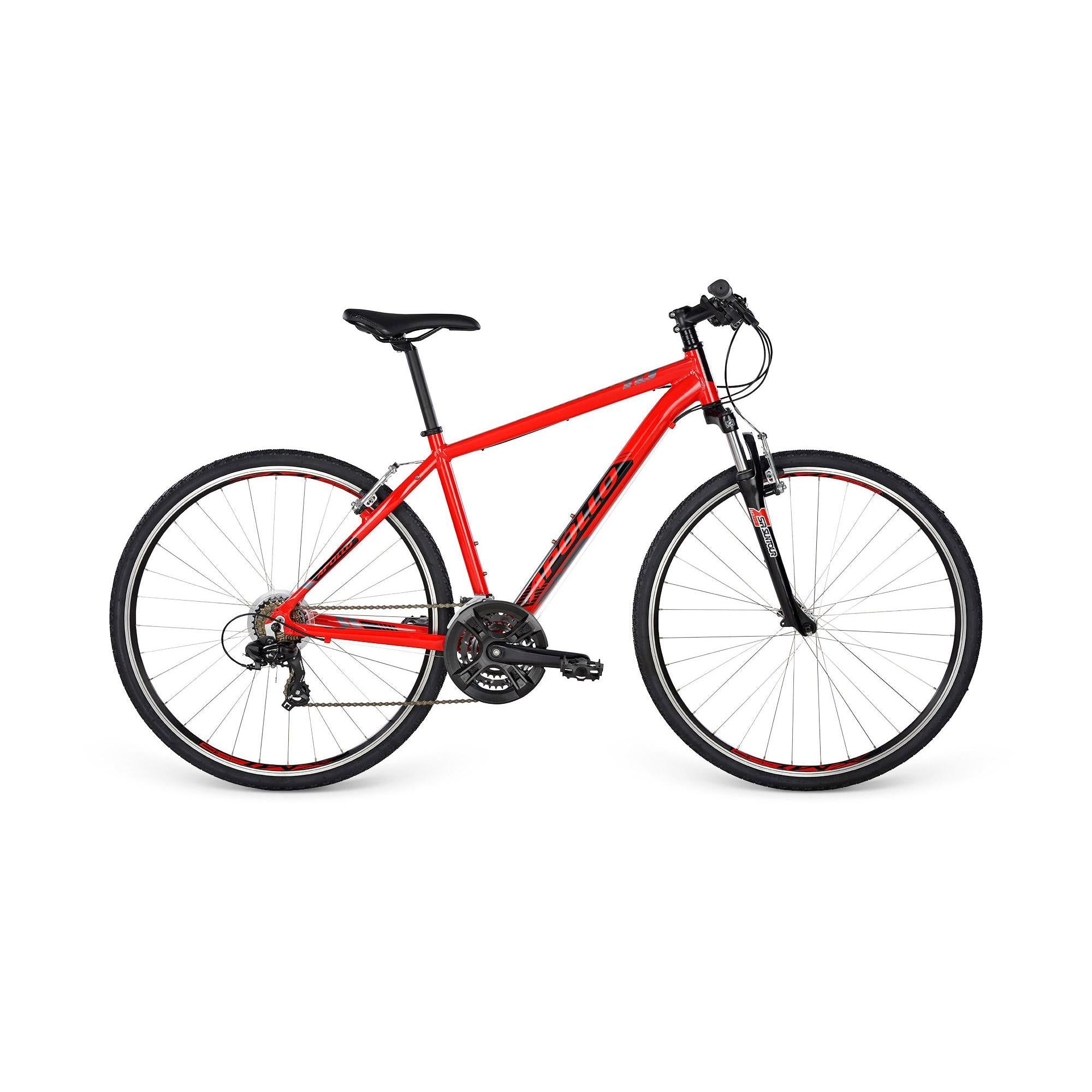 Apollo Transfer 10 Hybrid Bike Red (2017) – 99 Bikes