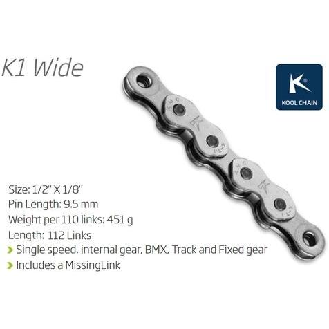 KMC Single Speed Chain with Connect Link 1/2'' x 1/8'' x 112L – 99 Bikes