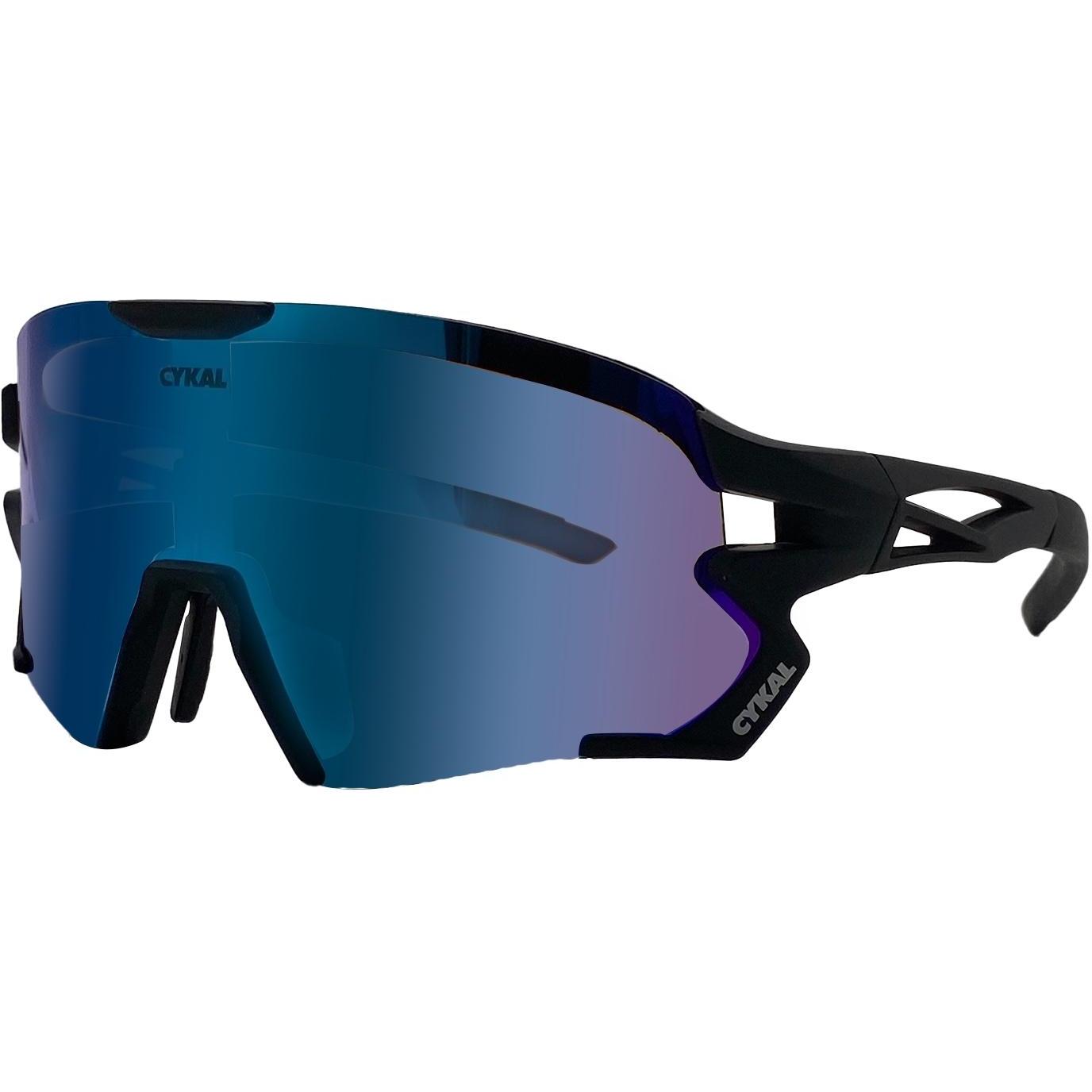 Cykal Hammer Sunglasses Matte Black - Blue Flash Lens – 99 Bikes