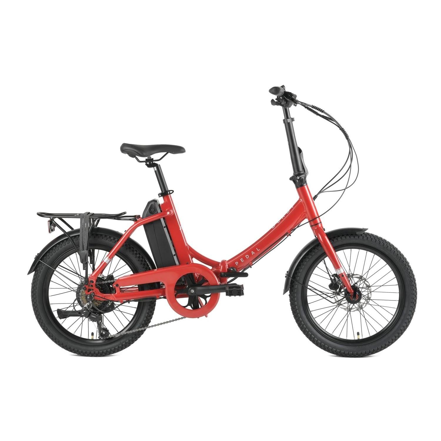 Pedal Derby Electric Folding Bike Red – 99 Bikes