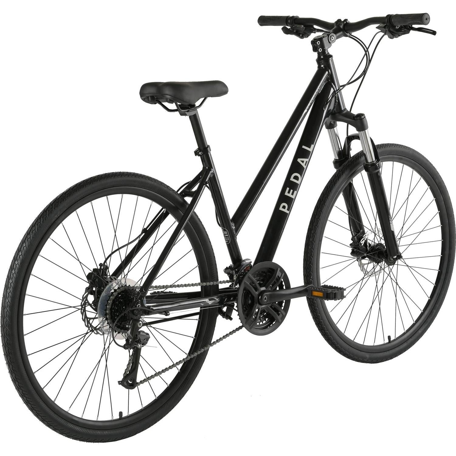 Pedal Cardinal Trapeze Hybrid Bike Gloss Black – 99 Bikes