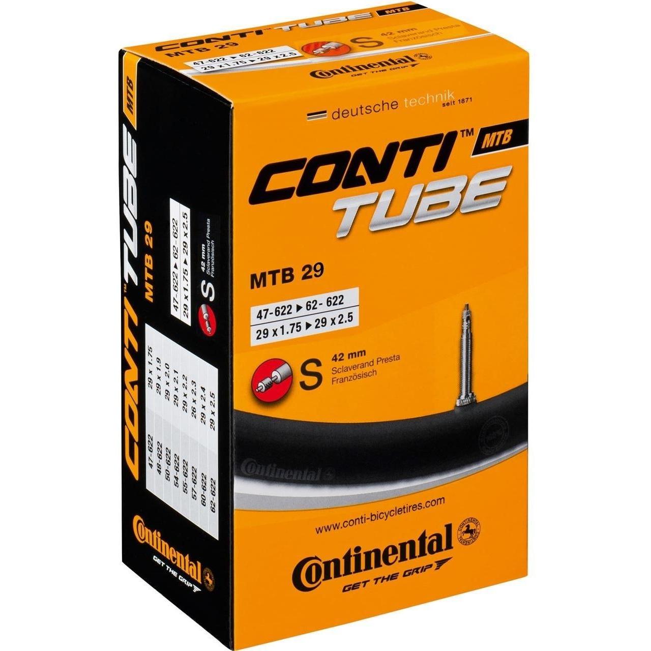 Continental MTB 29 S42 Presta Valve Tube 29 x 1.75-2.5'' 42mm Removabl ...