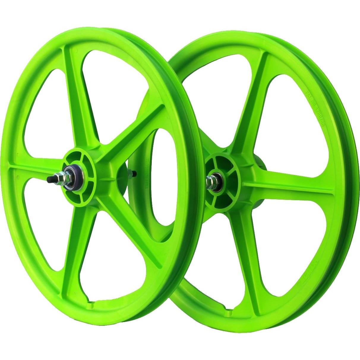 Skyway TUFF II 20'' BMX Wheel Set 20'' Green – 99 Bikes