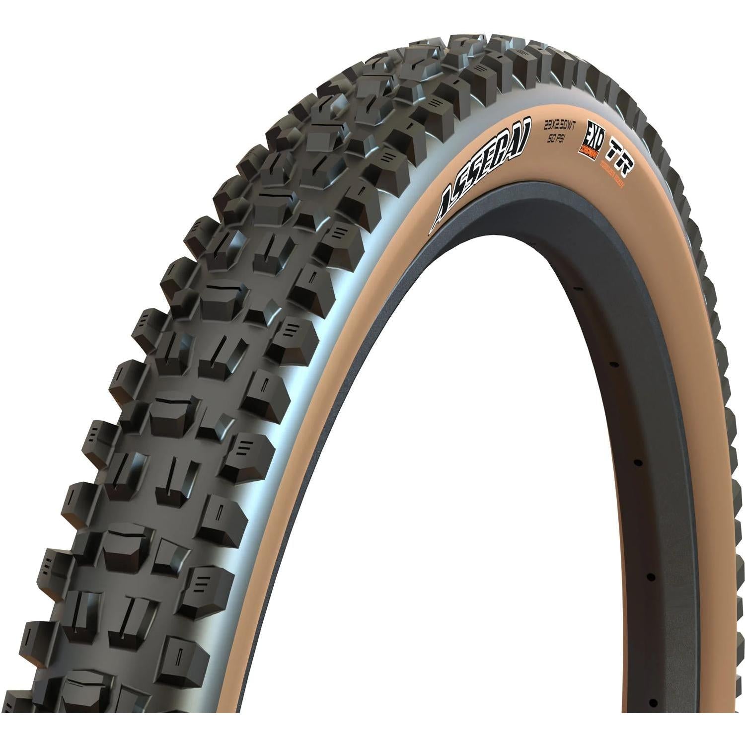 Maxxis Assegai Exo Tubeless Ready Folding MTB Tyre Tanwall 27.5 x 2.6 ...