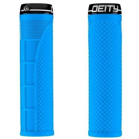 Deity Megattack Lock On Grips Blue – 99 Bikes
