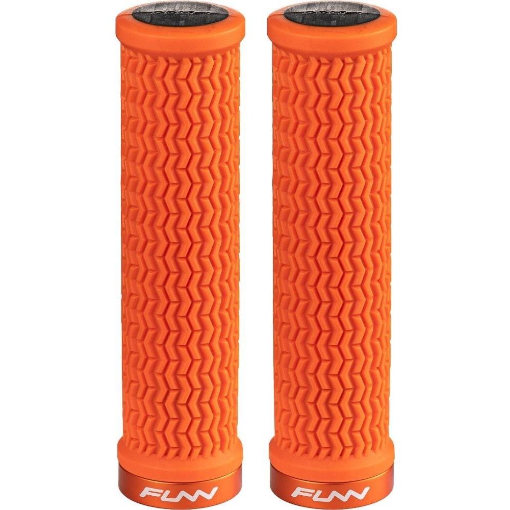 FUNN Holeshot Throttle Rib Design Lock On Grips Orange – 99 Bikes