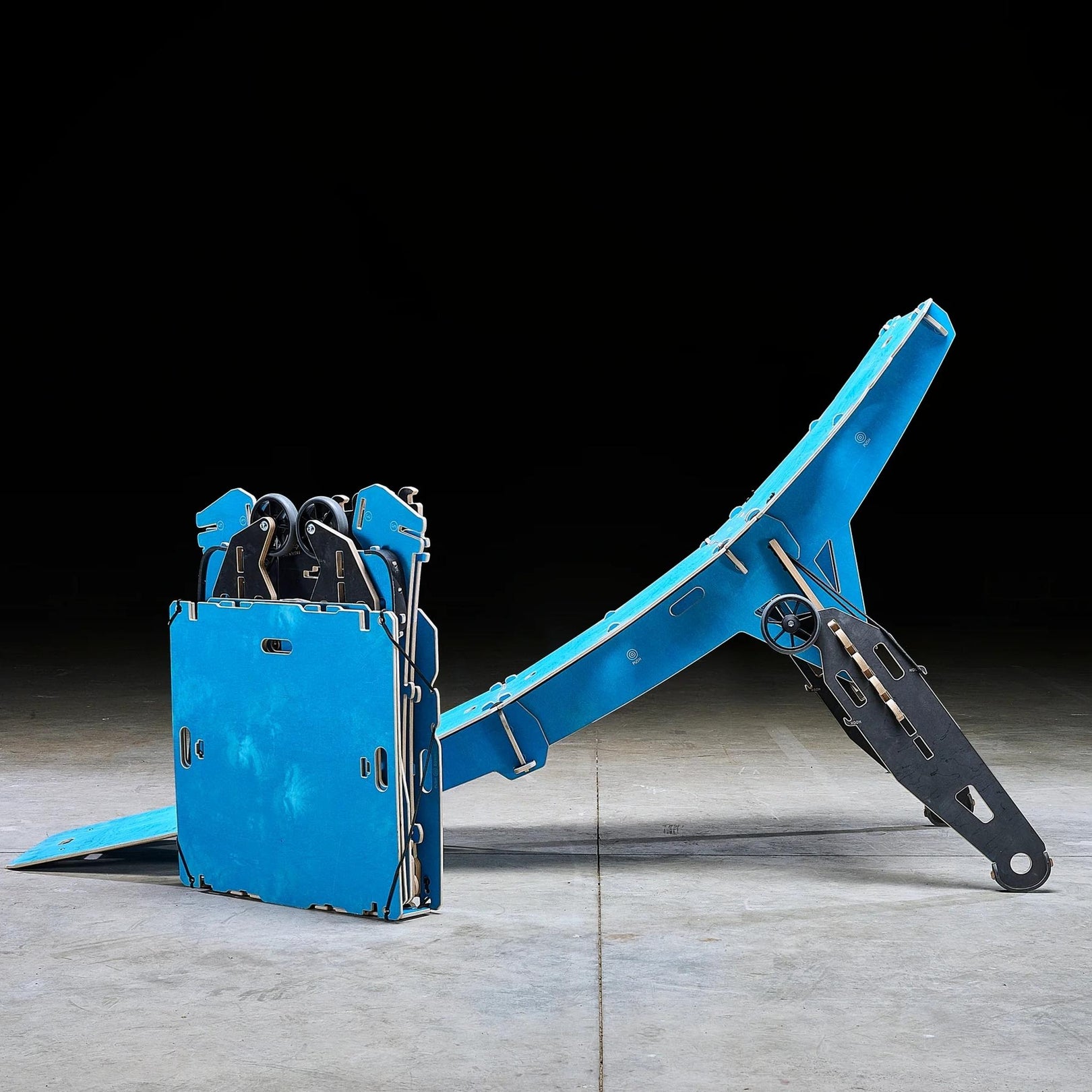 MTB Hopper AIR Portable Folding Bike Jump Ramp Blue – 99 Bikes