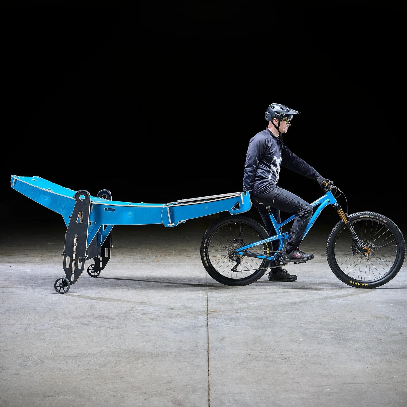 MTB Hopper AIR Portable Folding Bike Jump Ramp Blue – 99 Bikes