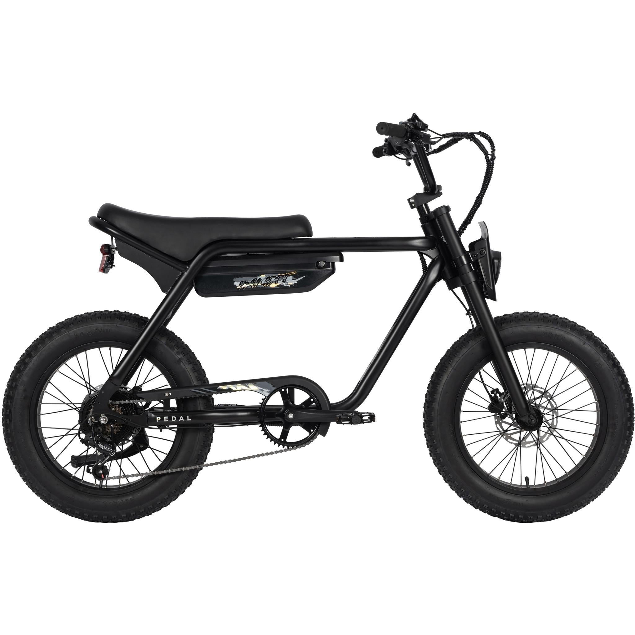 Pedal Bandit 20'' E6 Electric Fat Tyre Bike Black – 99 Bikes