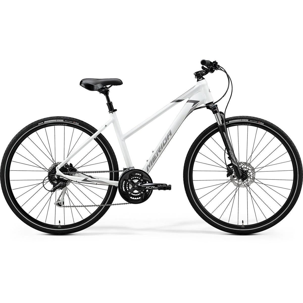 Merida Crossway 100 Hybrid Bike Matt White/Grey (2020) – 99 Bikes