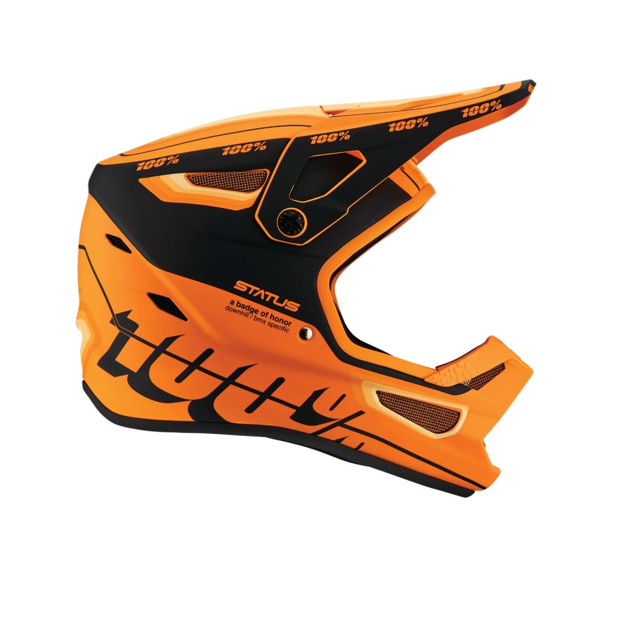 100% Status Youth Full Face Helmet Topenga Orange/Black – 99 Bikes