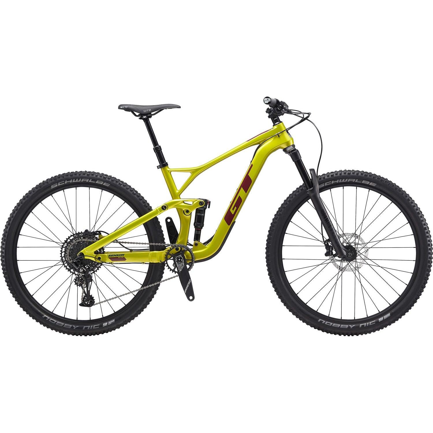 GT Sensor Carbon Elite 29 Mountain Bike Gloss Limegold – 99 Bikes