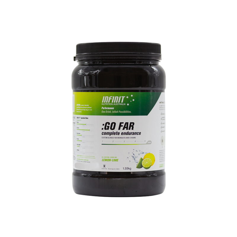 Infinit Nutrtition GO FAR Electrolyte & Carbohydrate Powder Lemon/Lime ...