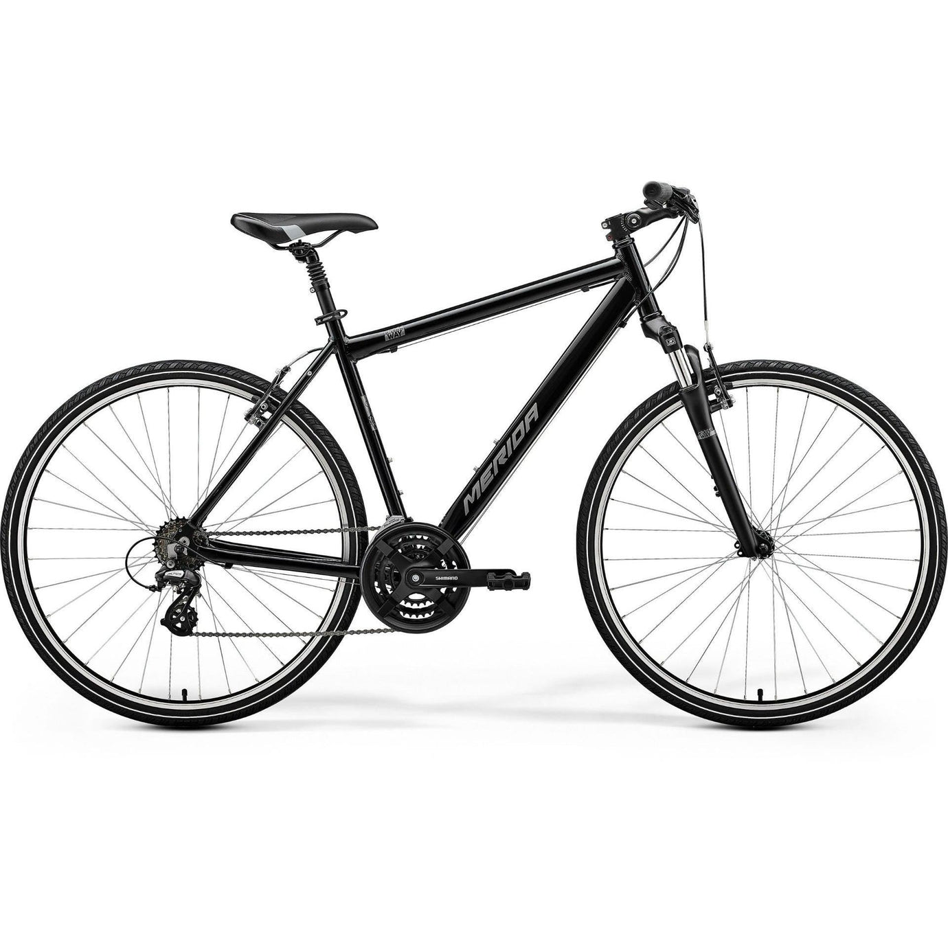 Merida Crossway 10-V Hybrid Bike Black/Silver – 99 Bikes