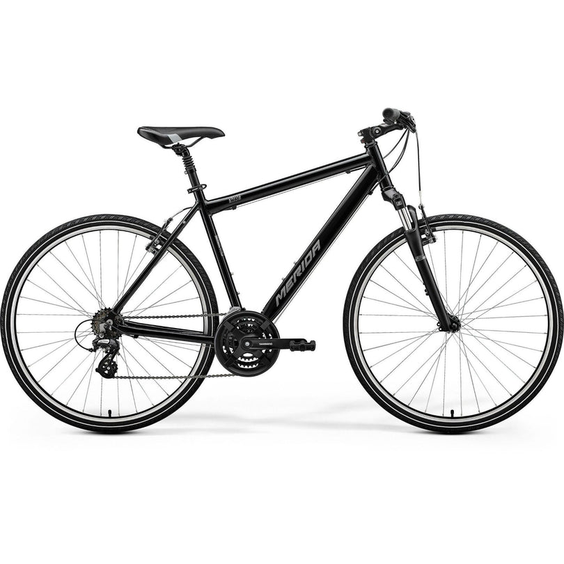 Merida Crossway 10-V Hybrid Bike Black/Silver – 99 Bikes