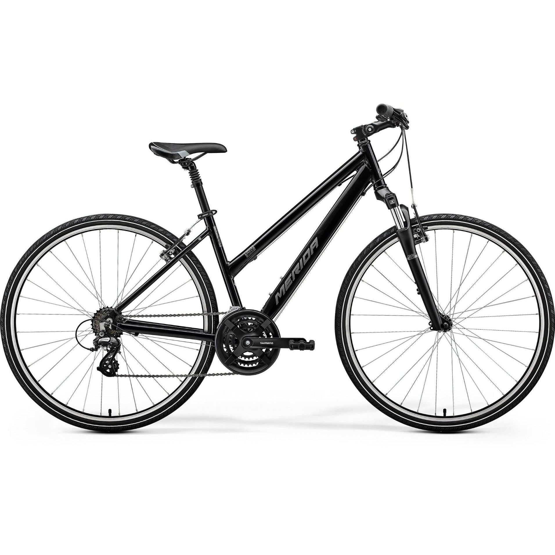 Merida Crossway 10-V L Hybrid Bike Black/Silver – 99 Bikes