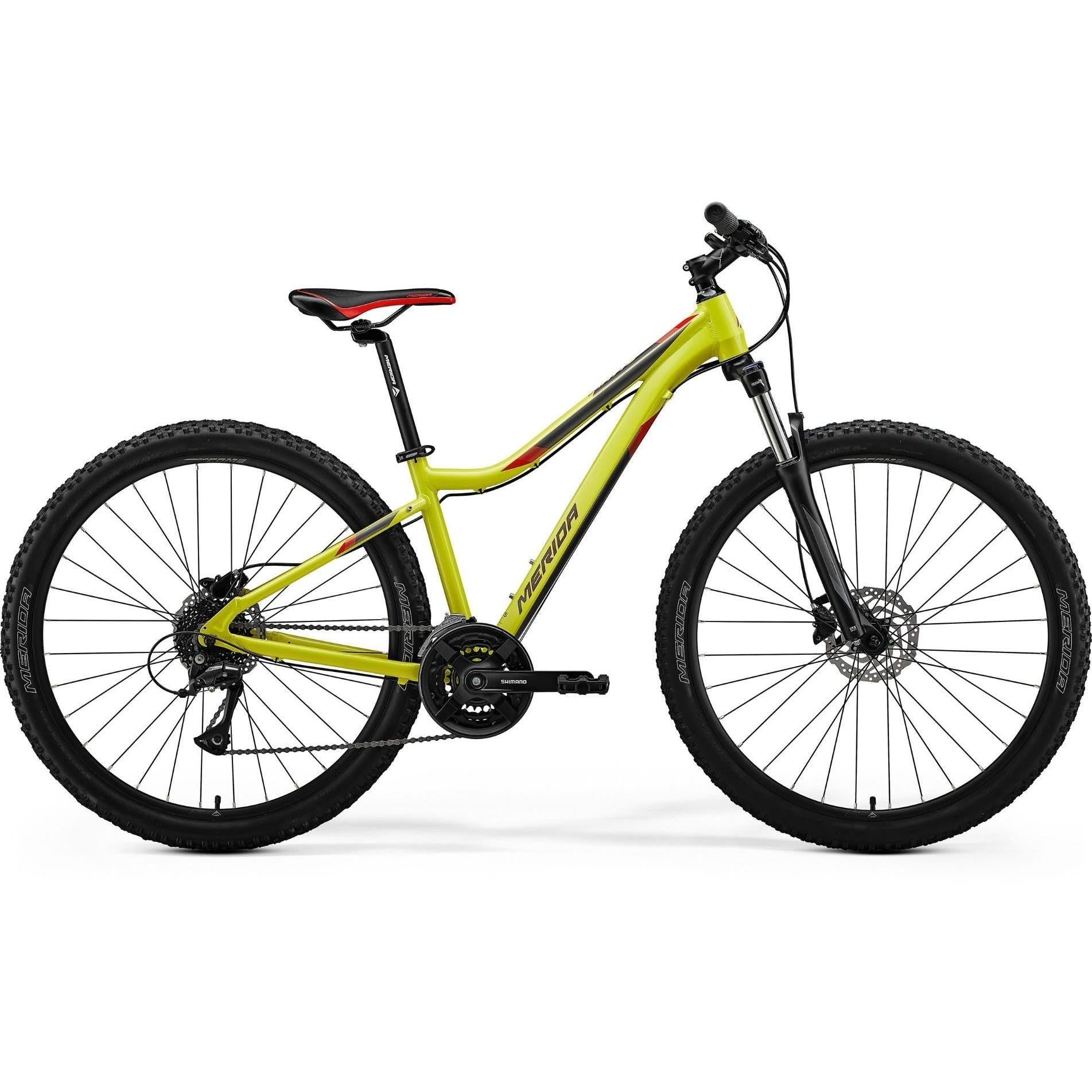 Merida Matts 20 Hardtail Mountain Bike Lime/Race Red – 99 Bikes