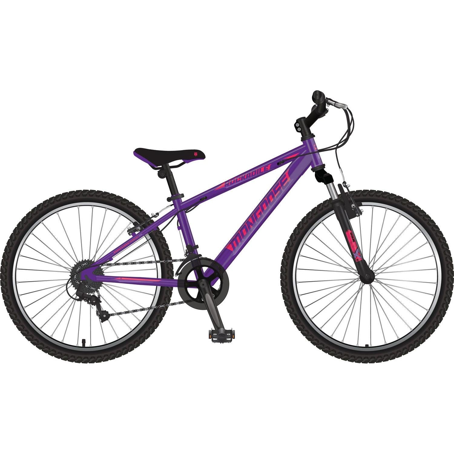 Mongoose Rockadile Kids Mountain Bike 24 Inch Purple (2019) – 99 Bikes