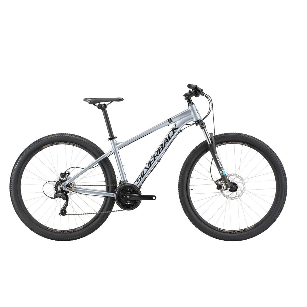 Silverback Stride HD Hardtail Mountain Bike 29'' Silver/Black – 99 Bikes