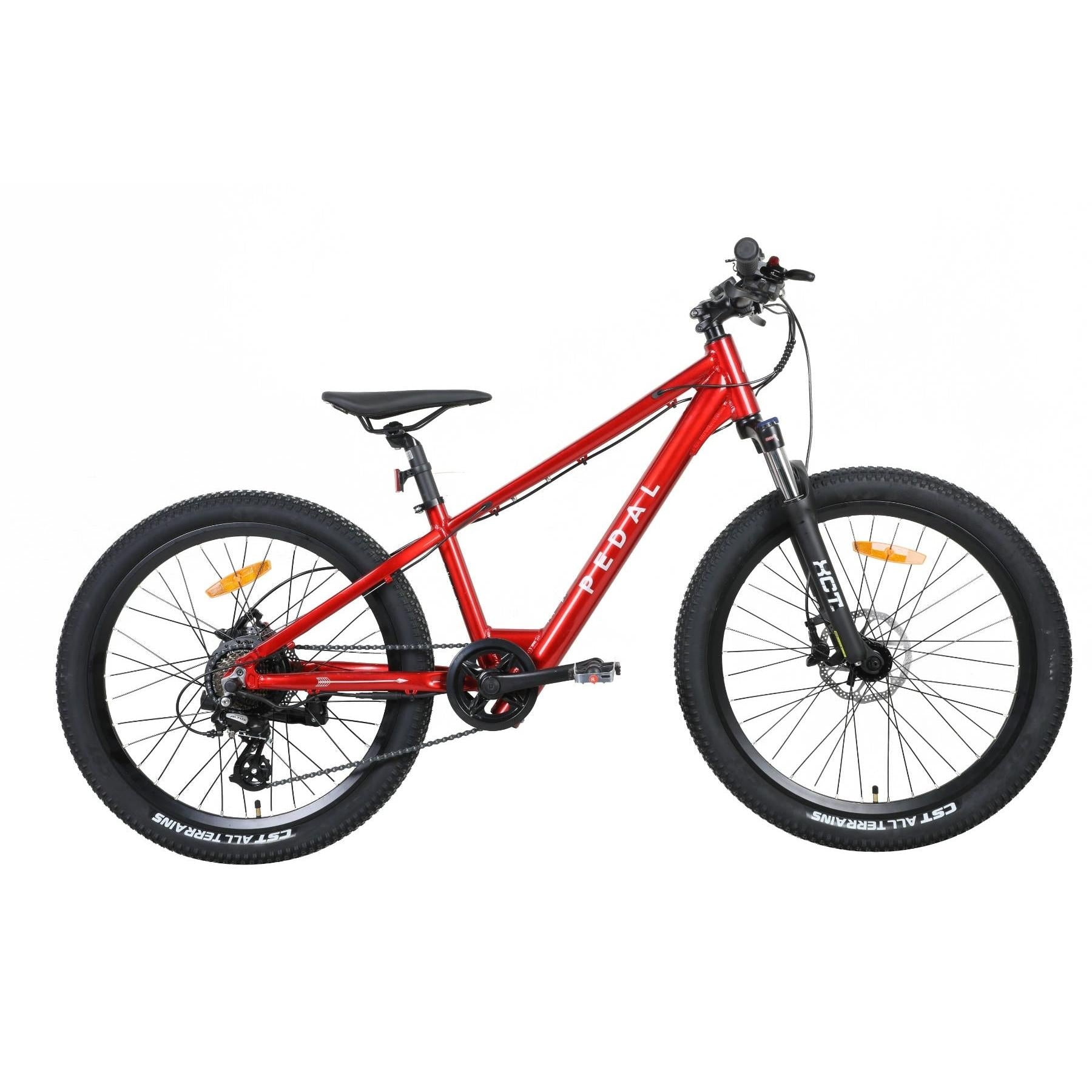 Pedal Warrior 2 24'' Electric Mountain Bike Red – 99 Bikes