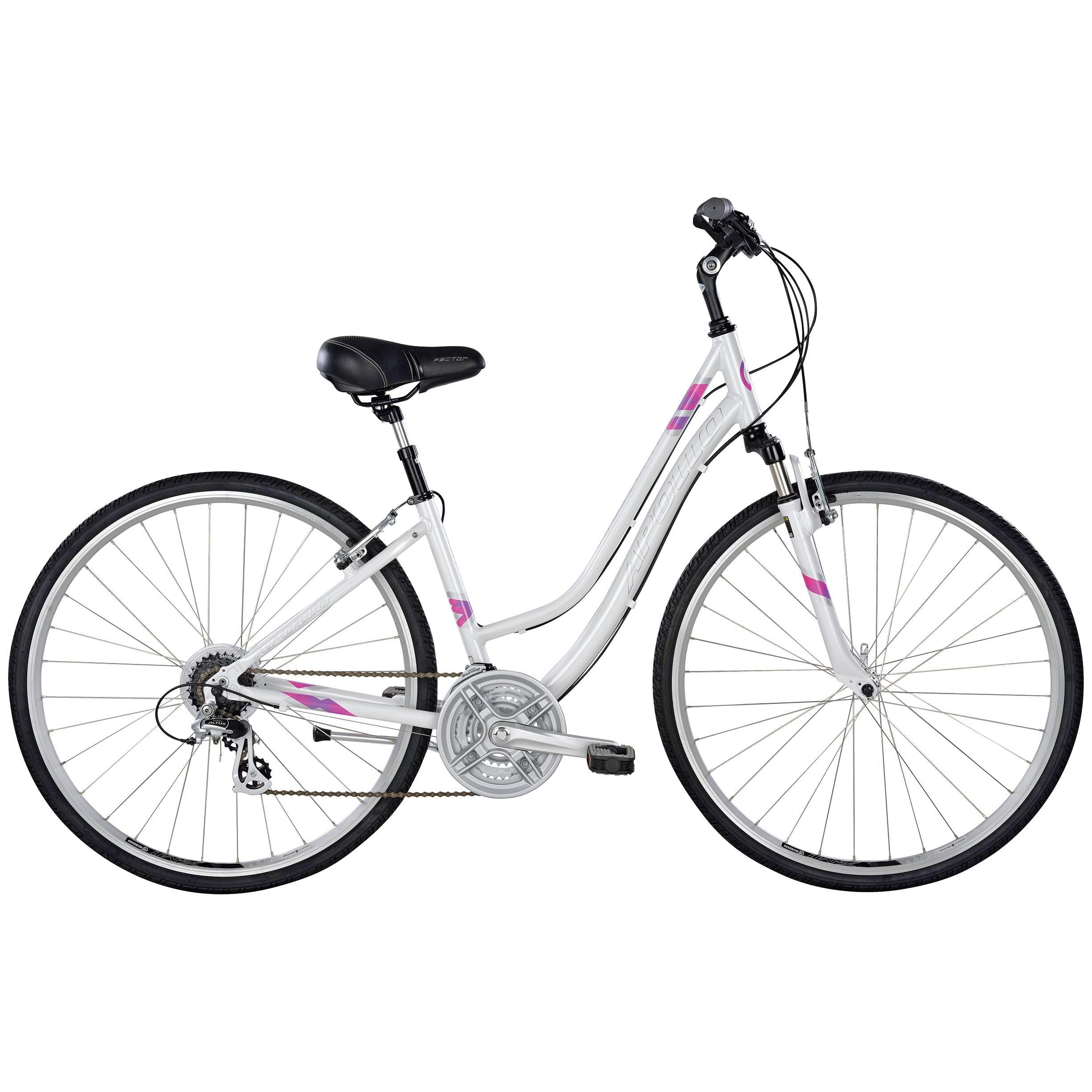 Apollo Shoreline Womens Hybrid Bike White (2018) – 99 Bikes