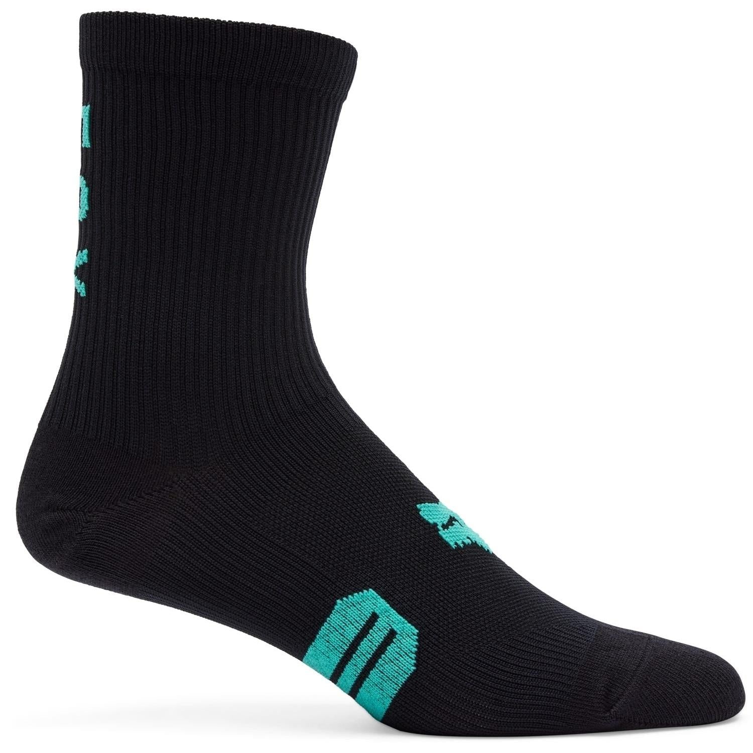 Fox Ranger 6" Sock Black/Aqua 2025 – 99 Bikes