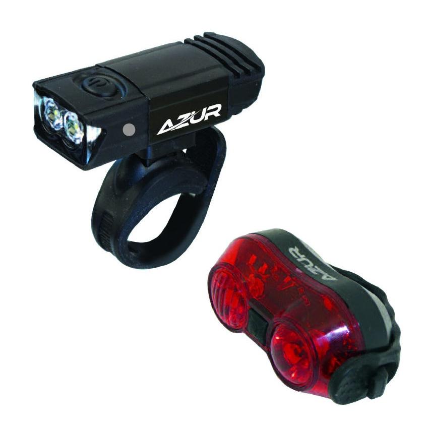 Azur Beacon 65/30 Lumens USB Lightset – 99 Bikes
