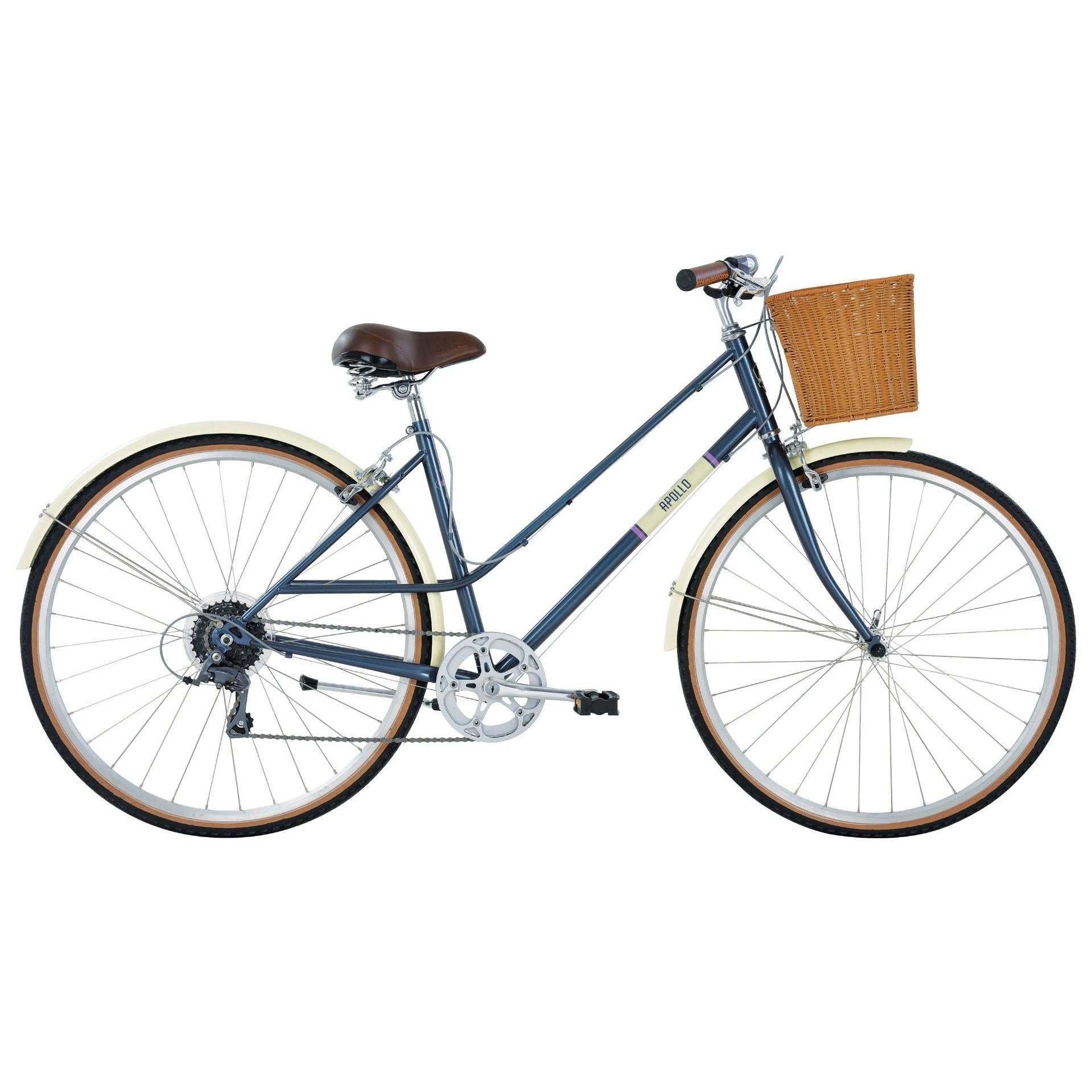 Apollo Vintage 8 Women's Cruiser Bike Cream/Purple – 99 Bikes